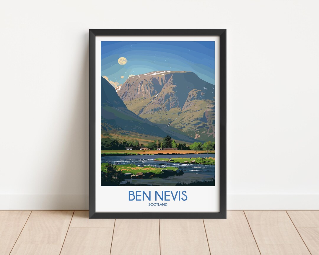 Ben Nevis Travel Poster Digital Download - Etsy