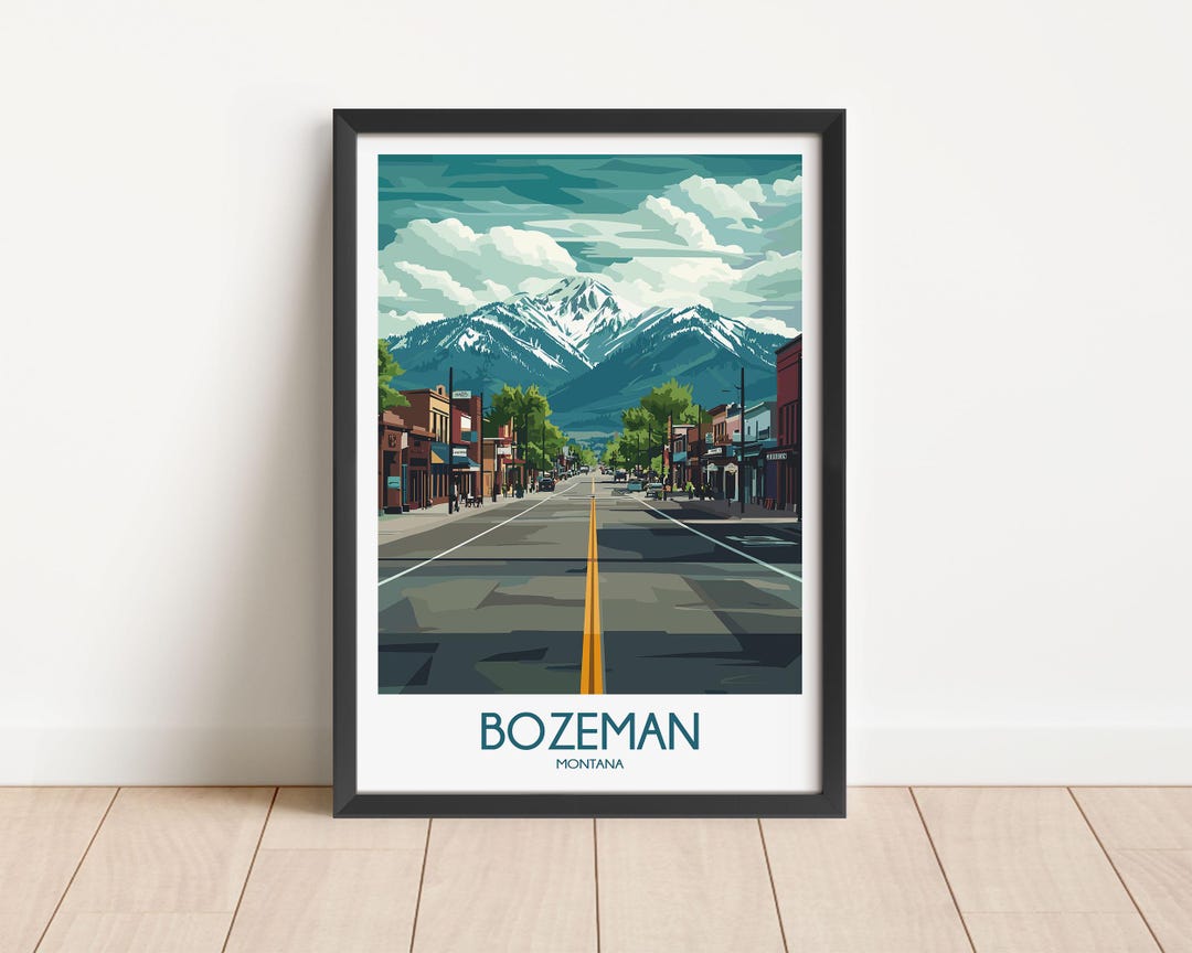 Bozeman Travel Poster Digital Download - Etsy