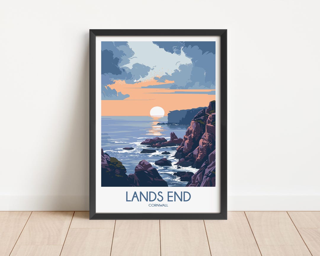 Lands End Travel Poster Digital Download - Etsy