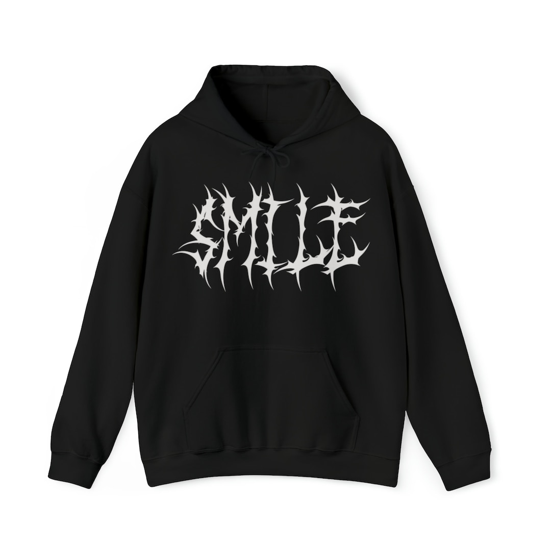 Creepy SMILE Hoodie, Front and Rear Design. Scary Smiley Face ...