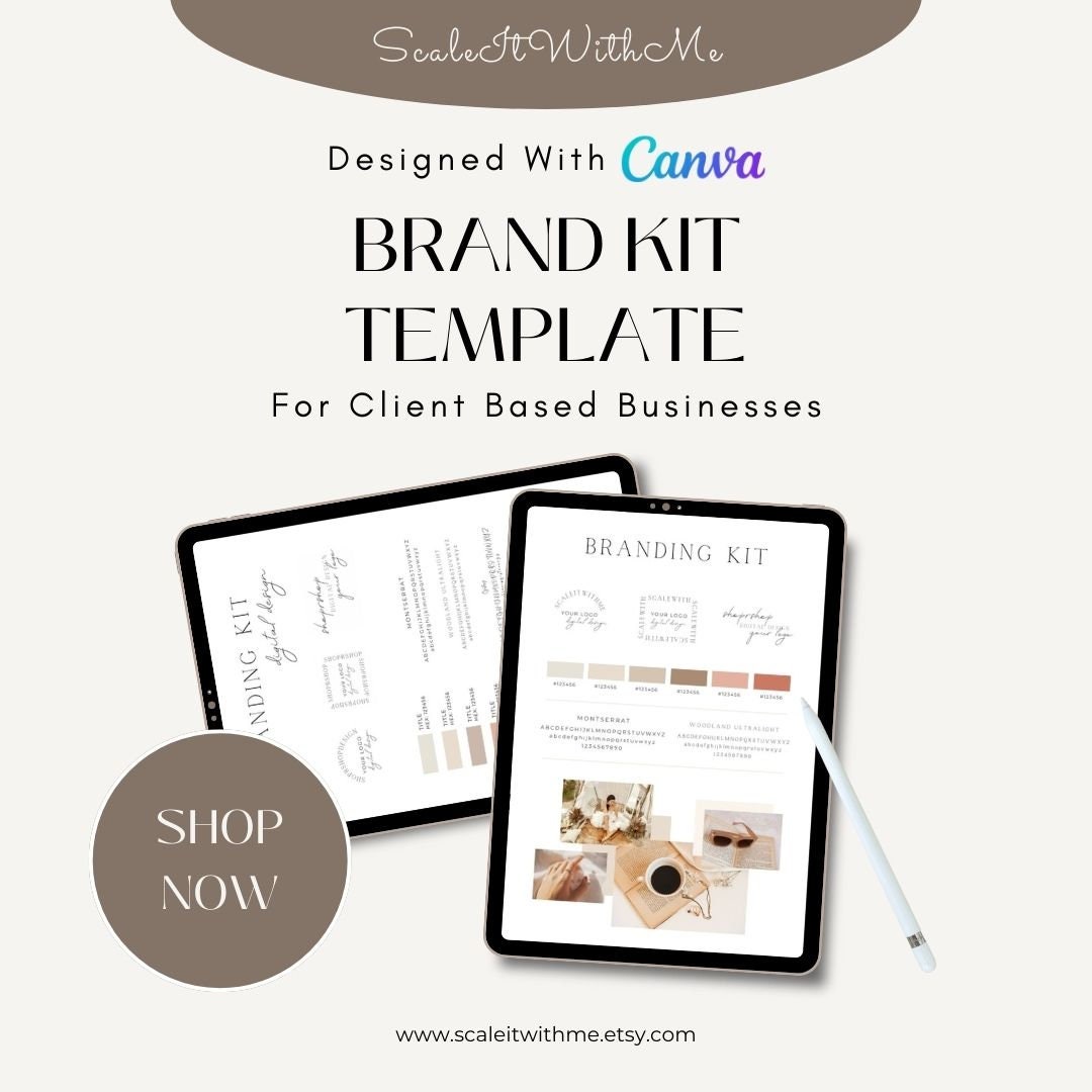 Brand Kit Template Mini Brand Board Template Premade Neutral Branding ...