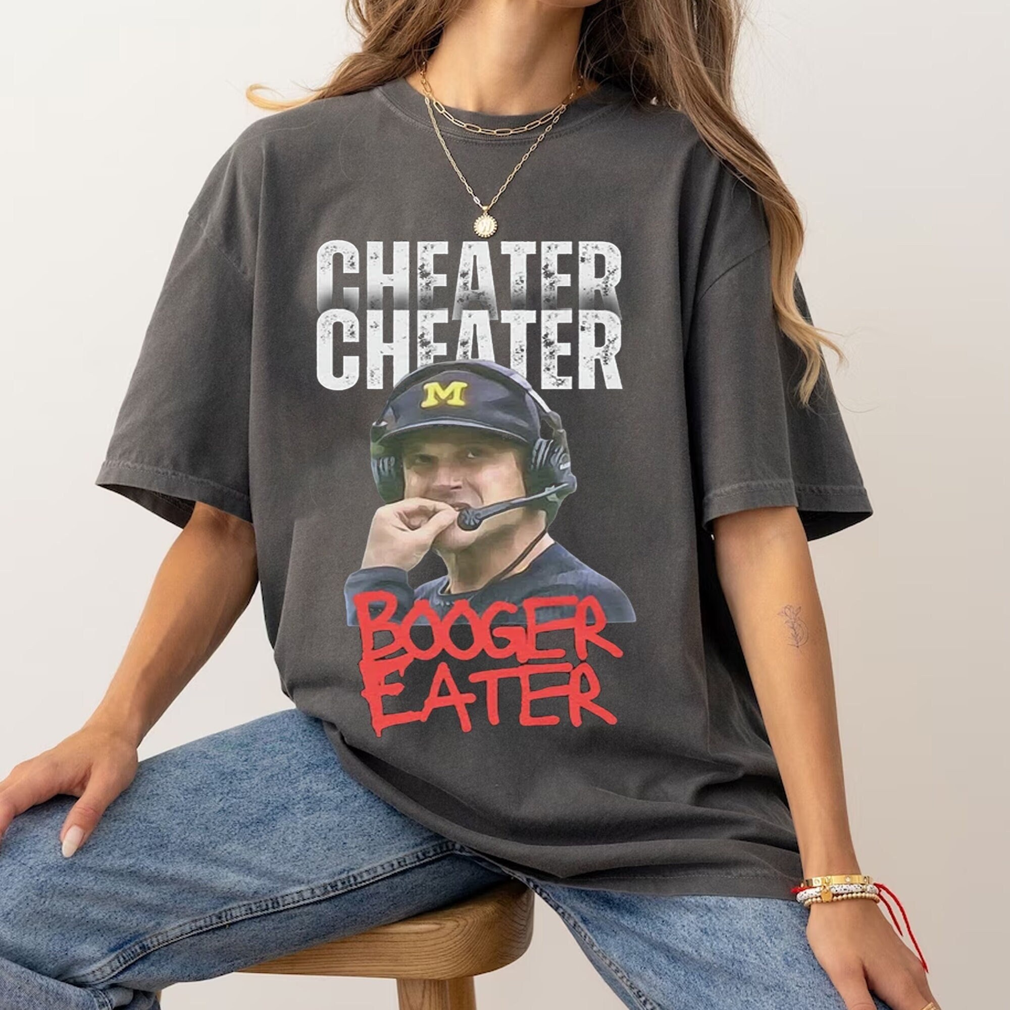 Michigan Cheats Cheater Booger Eater Jim Harbaugh Shirt - Etsy