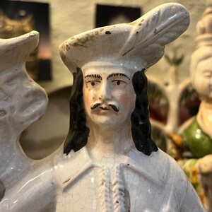 Staffordshire 1800s 19th Century Robinhood Flatback Spill Vase Figurine ...