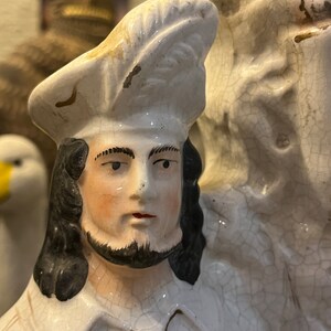 Staffordshire 1800s 19th Century Robinhood Flatback Spill Vase Figurine ...