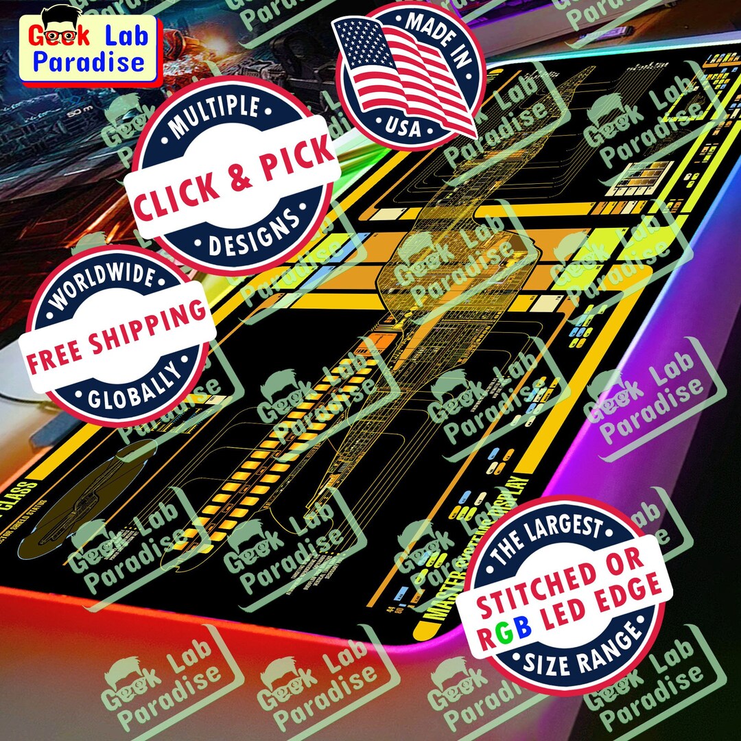 Sci-fi Starship Schematic Mouse Pad MSD Extra Large Gaming - Etsy