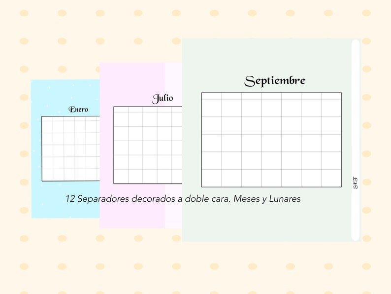 Separators to Print and Create Your Own Agenda With the 12 Months ...