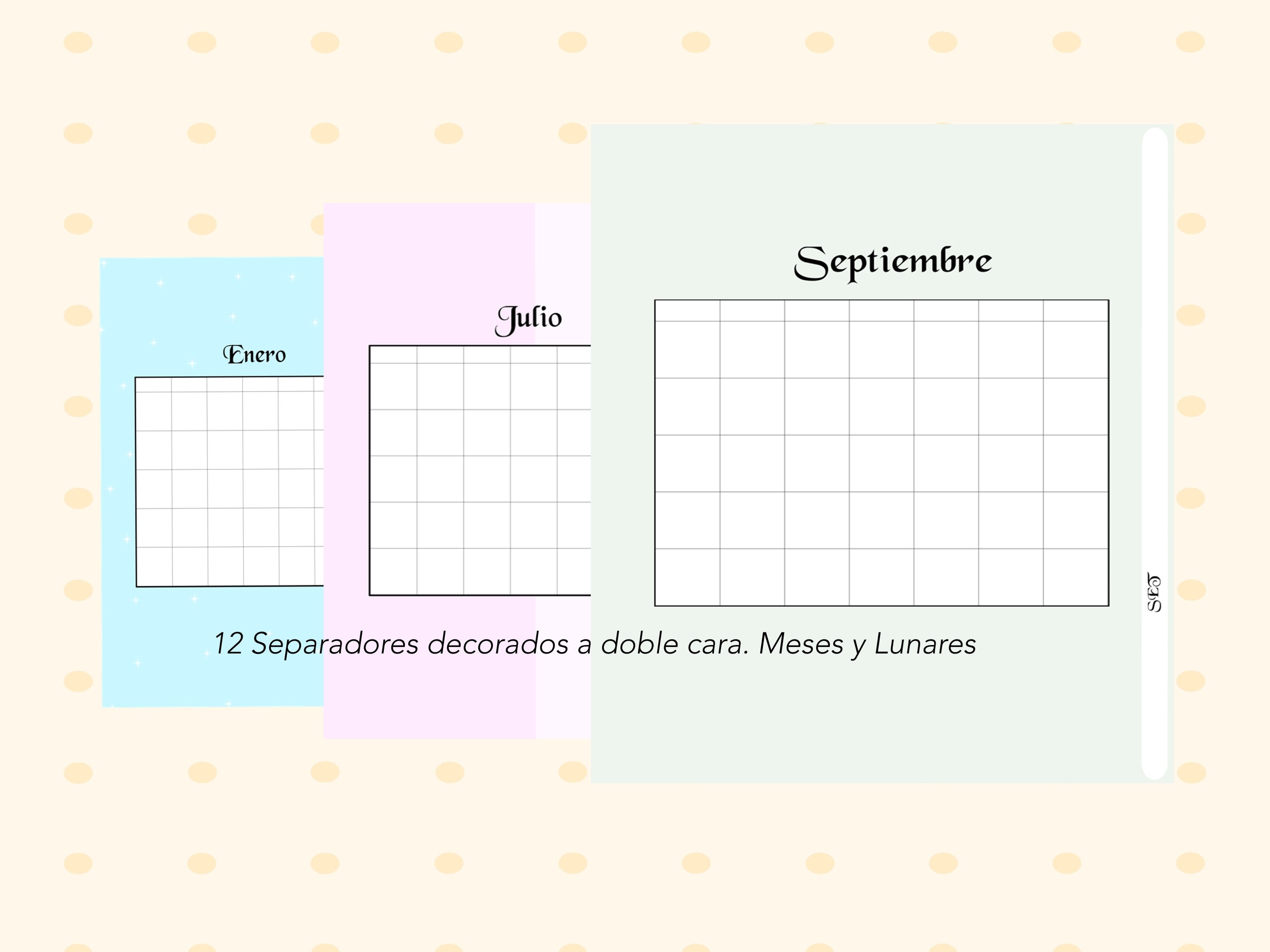 Separators to Print and Create Your Own Agenda With the 12 Months ...
