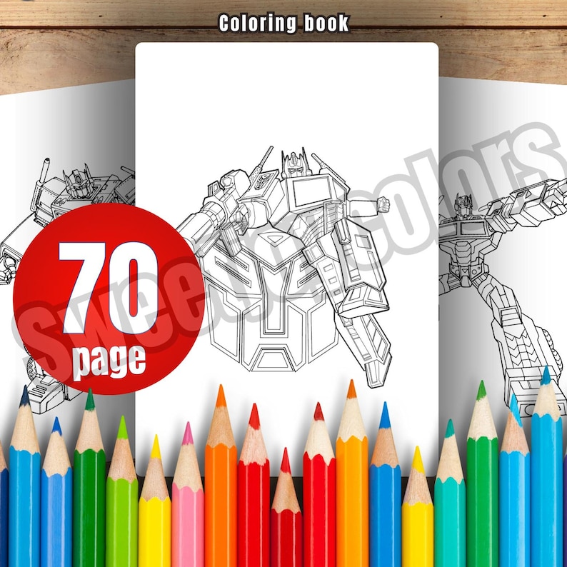 70 Transformers Coloring Page,a4 Sıze Pdf Download, Kids Coloring ...