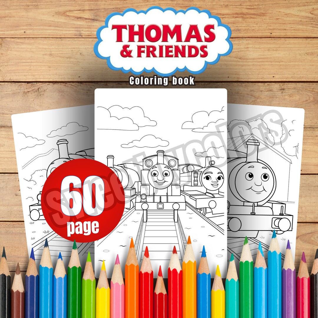 Thomas and Friends Cartoon 60 Coloring Page,a4 Sıze Pdf Download, Kids ...