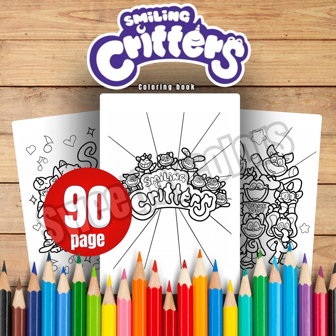 Smiling Critters Game 90 Coloring Page,a4 Sıze Pdf Download, Kids ...