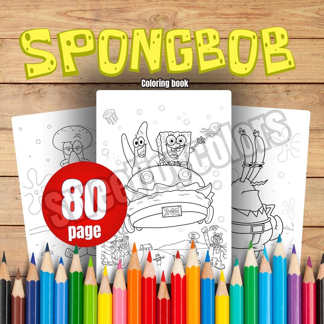 80 Spongbob Coloring Page,a4 Sıze Pdf Download, Kids Coloring Activity ...