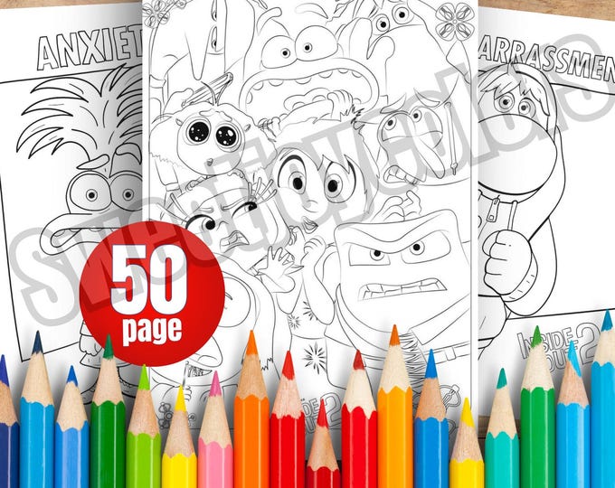 Inside Out 2 Coloring Pages Activity Busybook Feelings Emotions ...