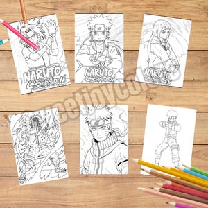 Naruto Anime 80 Coloring Page,a4 Sıze Pdf Download, Kids Coloring ...