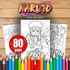 Naruto Anime 80 Coloring Page,a4 Sıze Pdf Download, Kids Coloring ...
