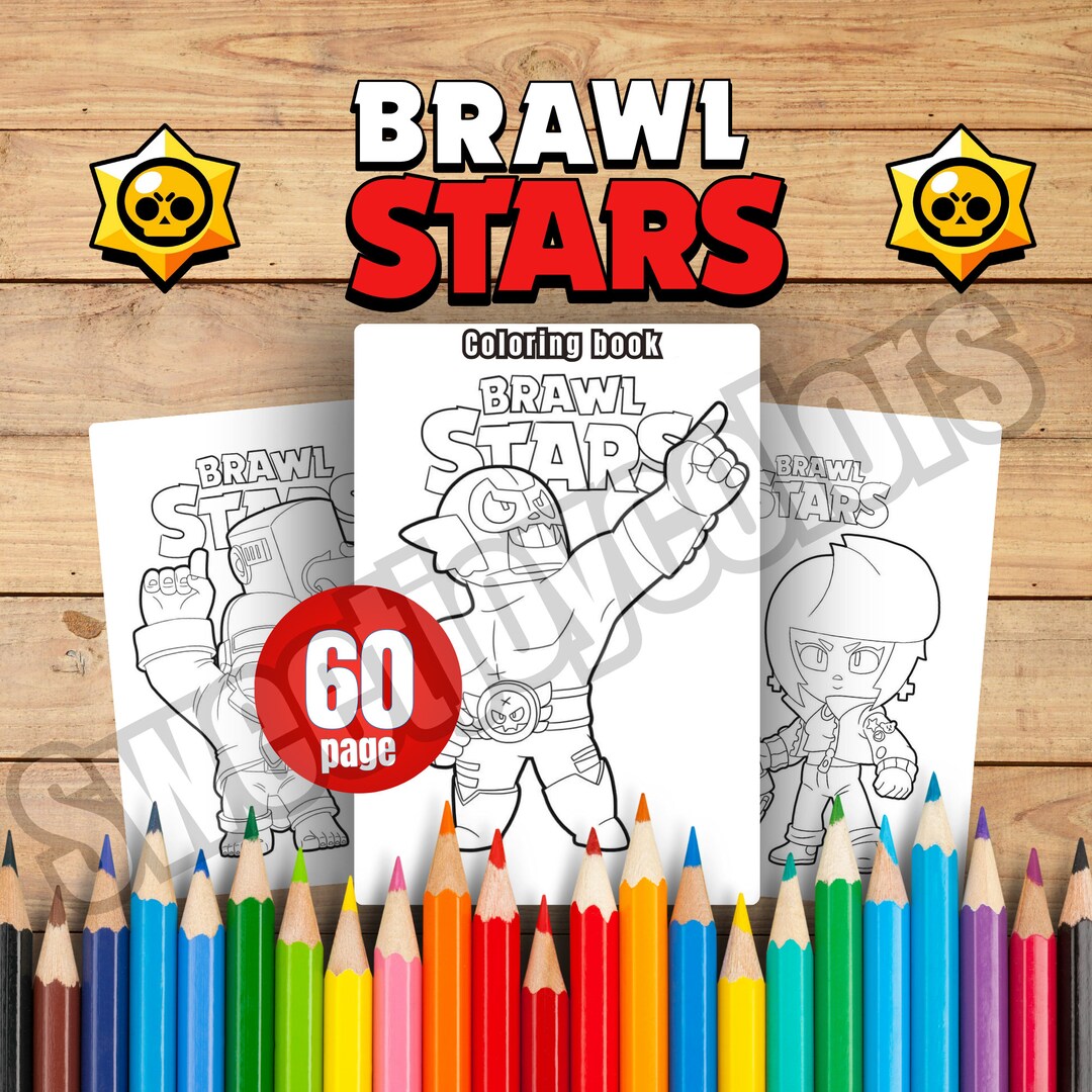 Brawl Stars Game 60 Coloring Pages ,A4 Sıze Pdf Download, Kids Coloring ...