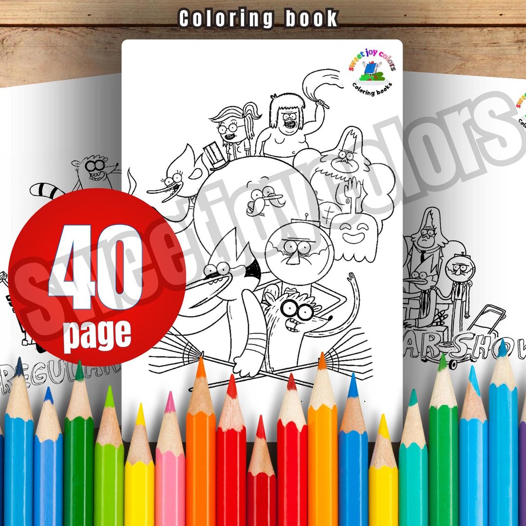 40 Regular Show Coloring Page ,A4 Sıze Pdf Download, Kids Coloring ...