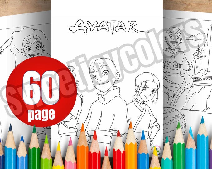 Buy 10 Stunning Avatar Printable Coloring Book, Avatar Coloring Book ...