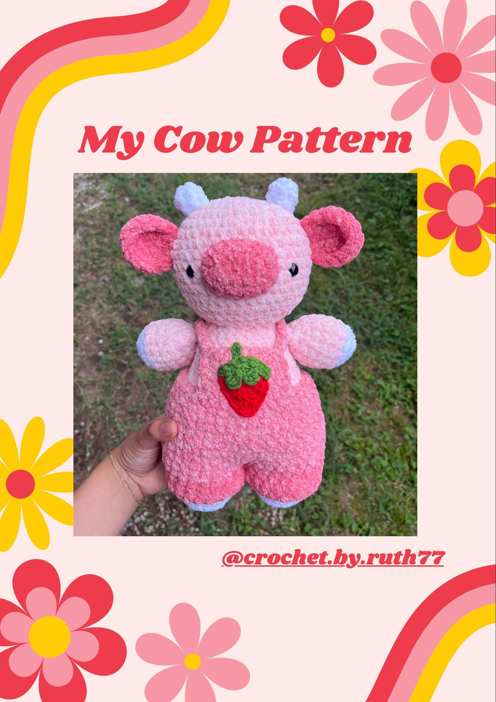 Cow in Overalls PDF Pattern - Etsy