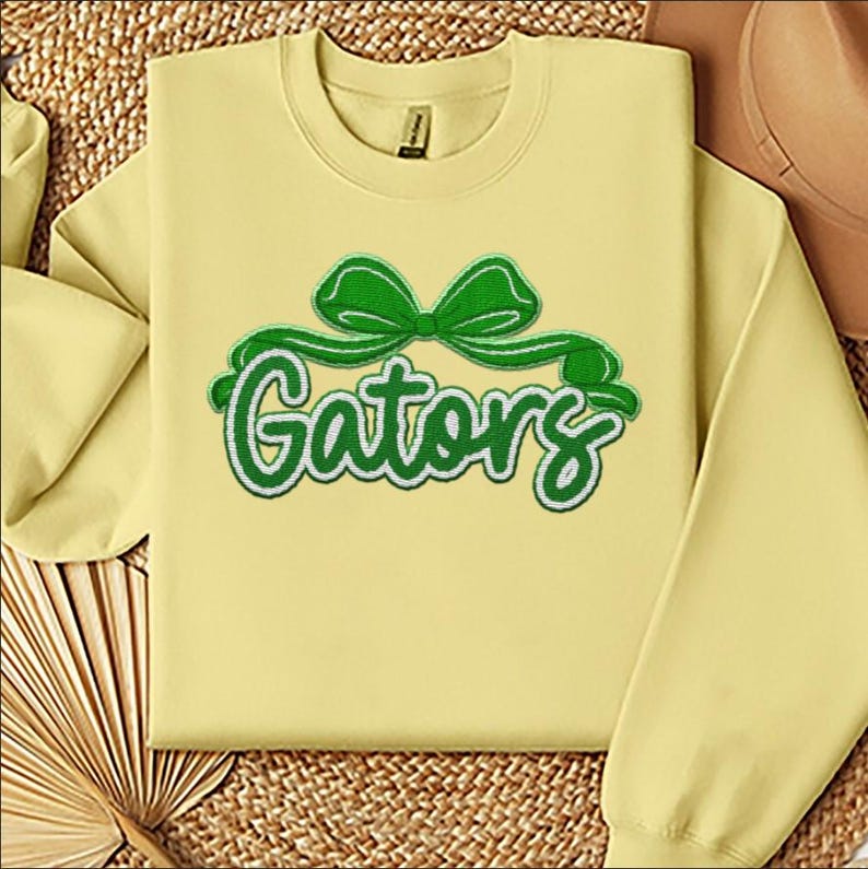 Embroidered Coquette Bow Mascot Sweatshirt: Custom School Spirit ...