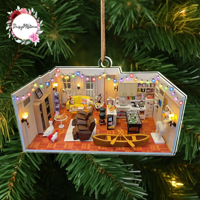 Friends Apartment Room Decor Christmas Ornament, Joey & Chandler's ...