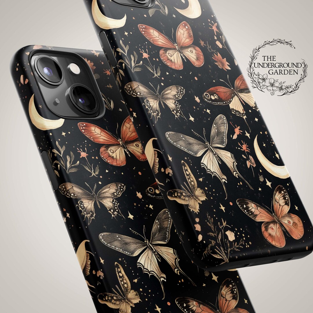 Celestial Moth Cottagecore Phone Case for iPhone 16 Magsafe, 15 Plus ...