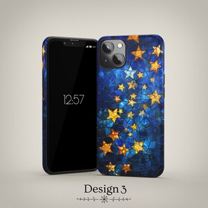 Celestial Stars Stained Glass Phone Case for iPhone 16 Magsafe, 15 Plus ...