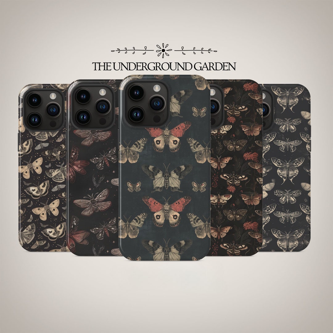 Vintage Moth Cottagecore Phone Case for iPhone 16 Magsafe, 15 Plus, 14 ...
