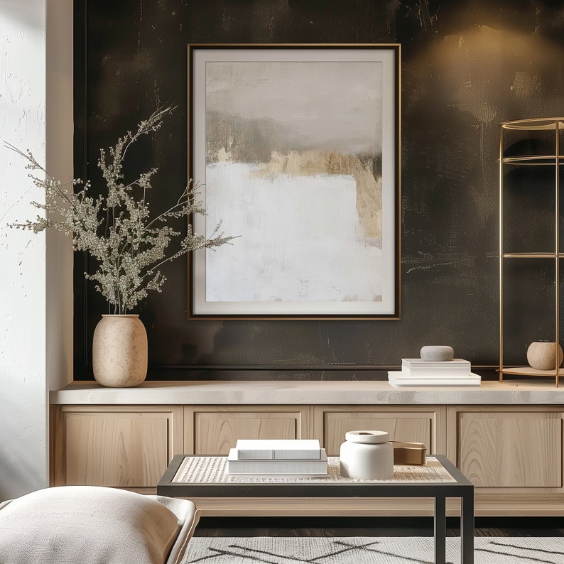 Neutral Abstract Painting: Minimalist Wall Art Print (digital Download ...