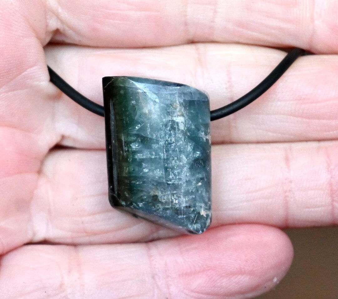 Beautiful Blue-green TOURMALINE Pendant 57.8 Ct. - Etsy