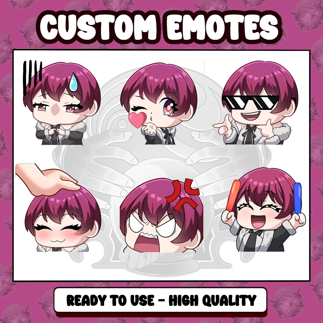 Custom Twitch Emotes Twitch Emotes Anime Emotes Chibi Style Sub Badges ...
