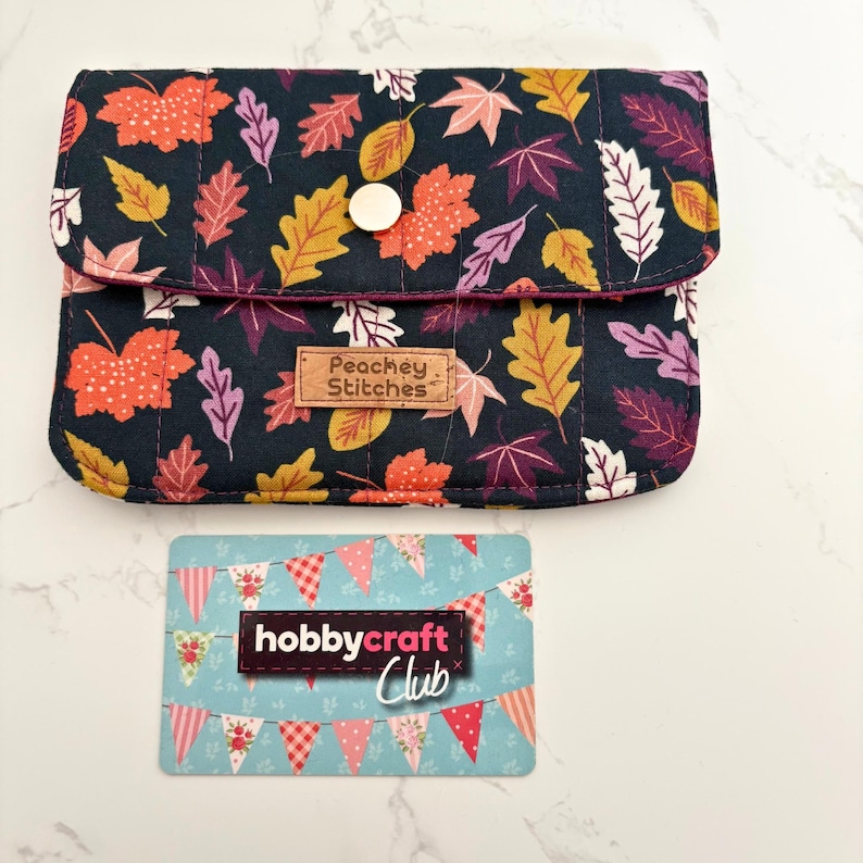 Quilted Coin Purse, Autumn Leaves Cotton Wallet, Handmade - Etsy