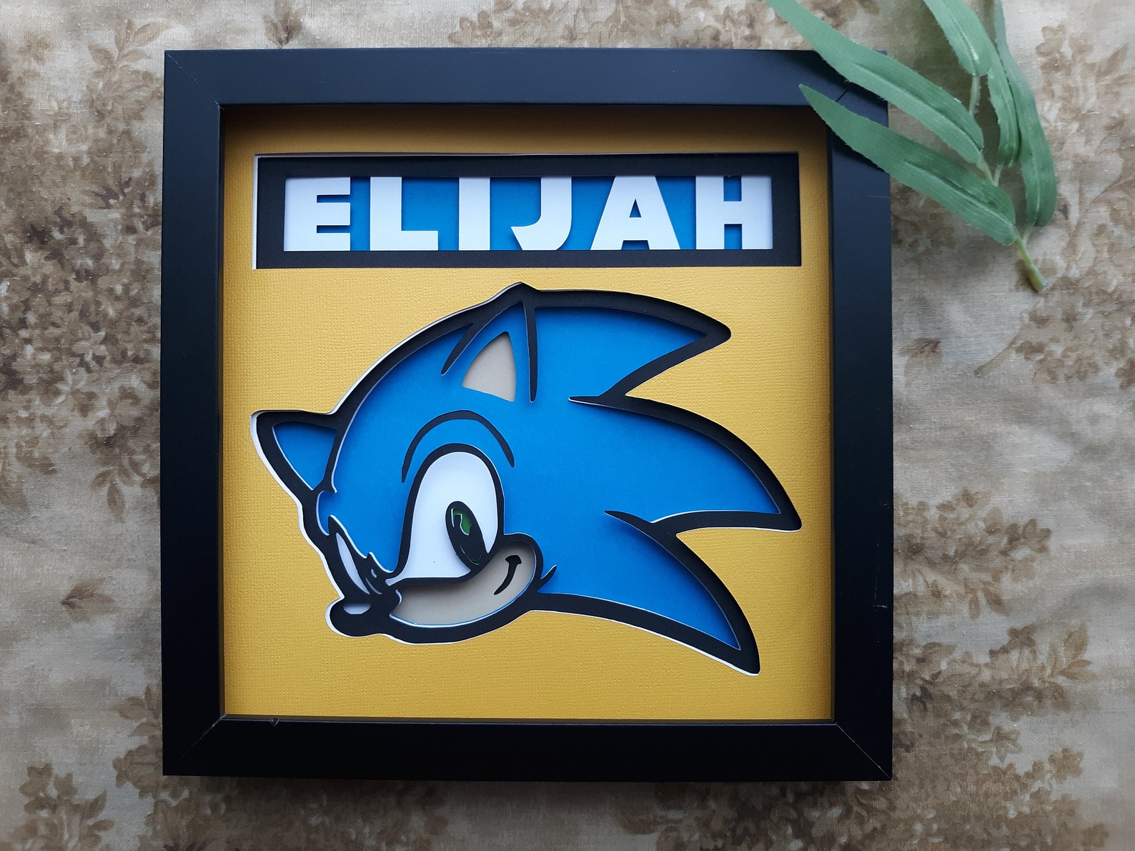 Sonic the Hedgehog Paper Cut Light Box Template, 3D Shadow Box SVG ...