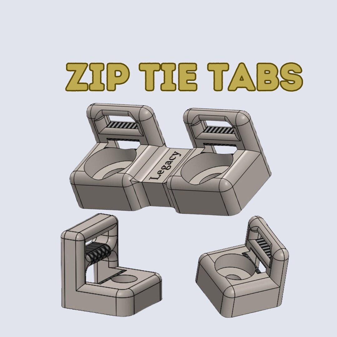 3d Print Stls: Zip Tie Tabs, Flat Mount Designed in USA by Veterans - Etsy