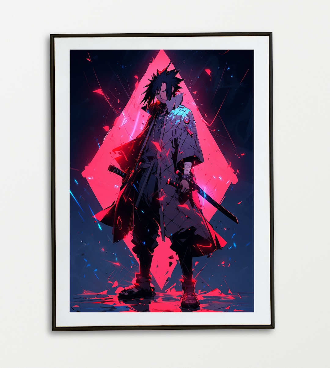 Sasuke PRINTABLE Poster Naruto Anime Cool Abstract Style - Etsy