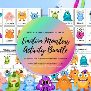 Emotion Monsters Activity Bundle, Toddler Emotional Learning, Feelings ...