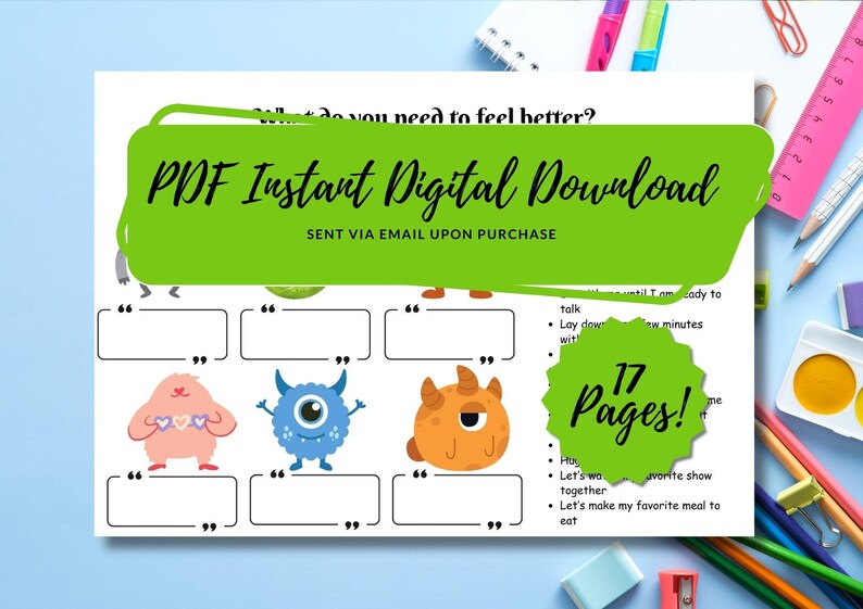 Emotion Monsters Activity Bundle, Toddler Emotional Learning, Feelings ...