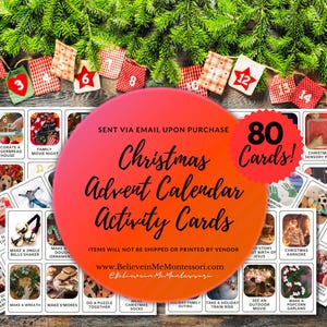 Christmas Advent Calendar Activity Cards - Etsy