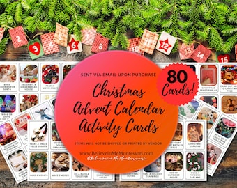 Printable Advent Calendar Cards for Canvas Wall Hanging, Toddler ...