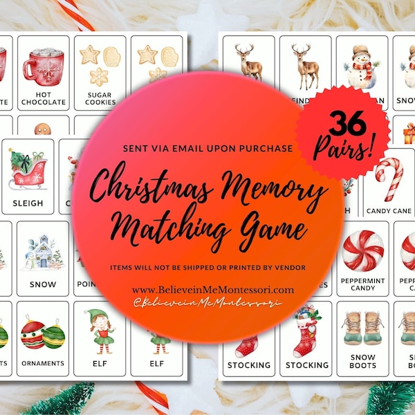 Printable Matching Games - Etsy