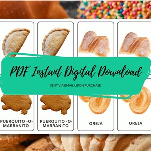 Pan Dulce Memory Matching Game, Spanish Card Game for Kids, Pan Dulce ...