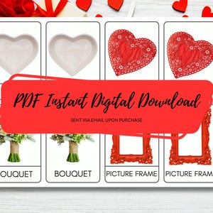 Valentine Montessori Nomenclature Cards, Valentine Themed Montessori ...