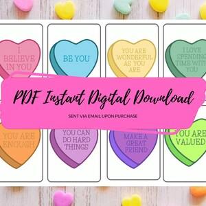 Conversation Hearts Memory Matching Game, Valentine's Positive ...