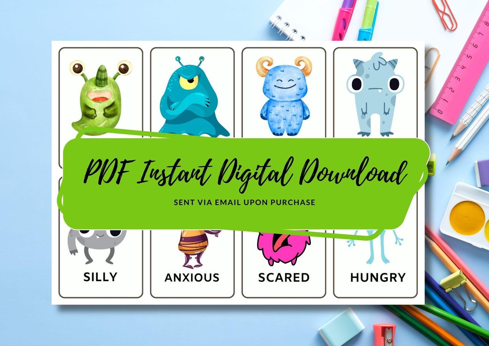 Emotion Monsters Activity Bundle, Toddler Emotional Learning, Feelings ...