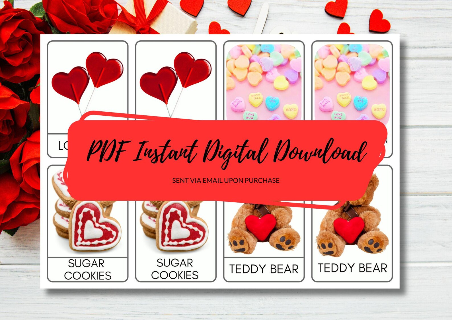 Valentine Montessori Nomenclature Cards, Valentine Themed Montessori ...