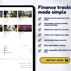 Personal Finance Tracker Notion Template 2025, Income and Expense ...