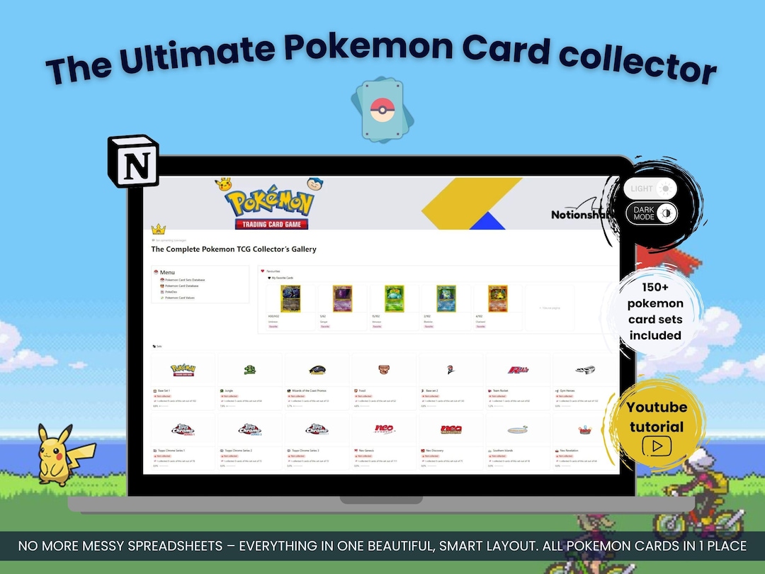 Pokémon Card Tracker Notion Template | Pokémon TCG Collection ...