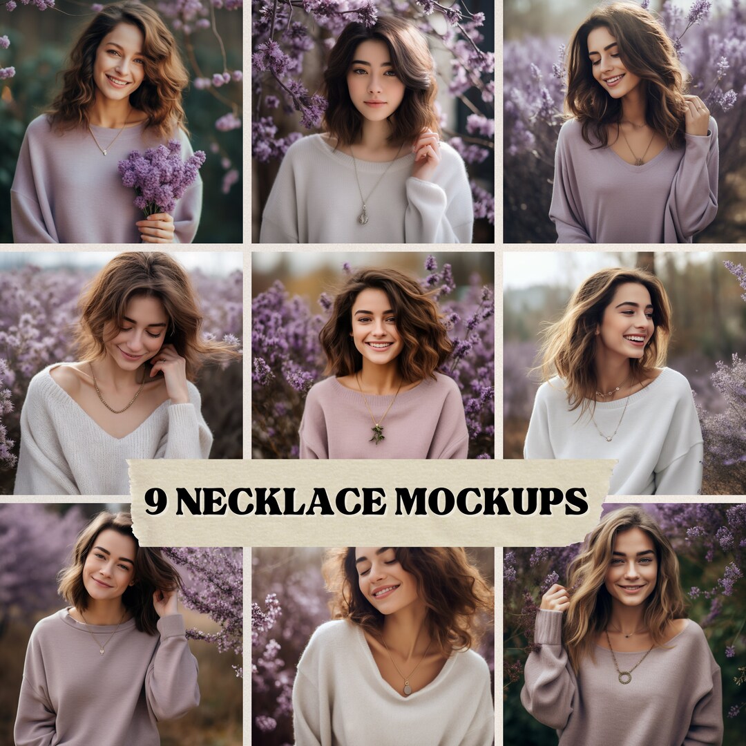 Necklace Mockup Overlay Your Necklace PNG Accessory Mockup Digital ...