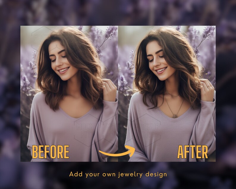 Necklace Mockup Overlay Your Necklace PNG Accessory Mockup Digital ...