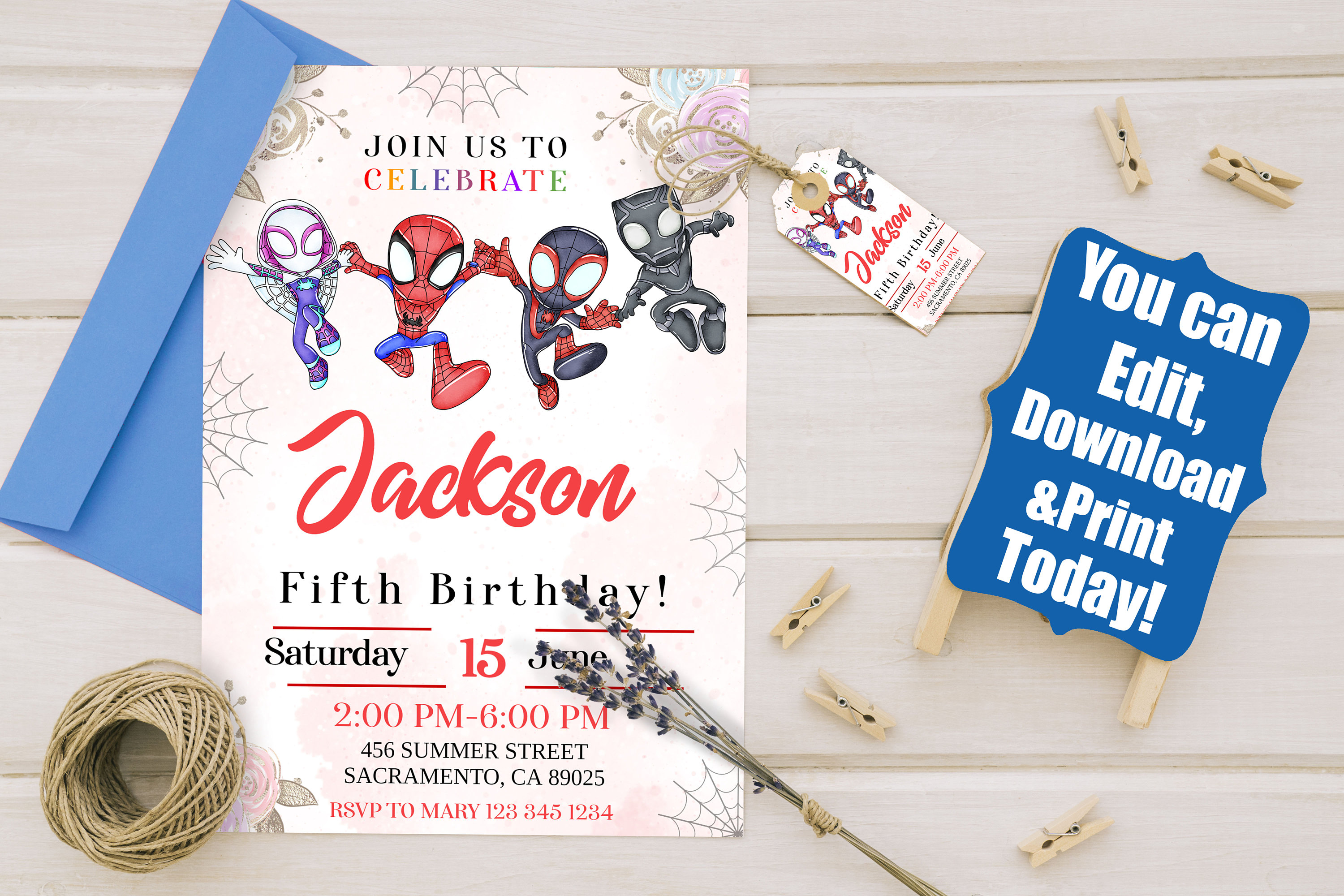 Spidey Birthday Invitation, Spidey and His Amazing Friends Invitation ...