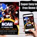 Editable Birthday Sonic Shadow Invitation, Super Hedgehog Kids Party E ...